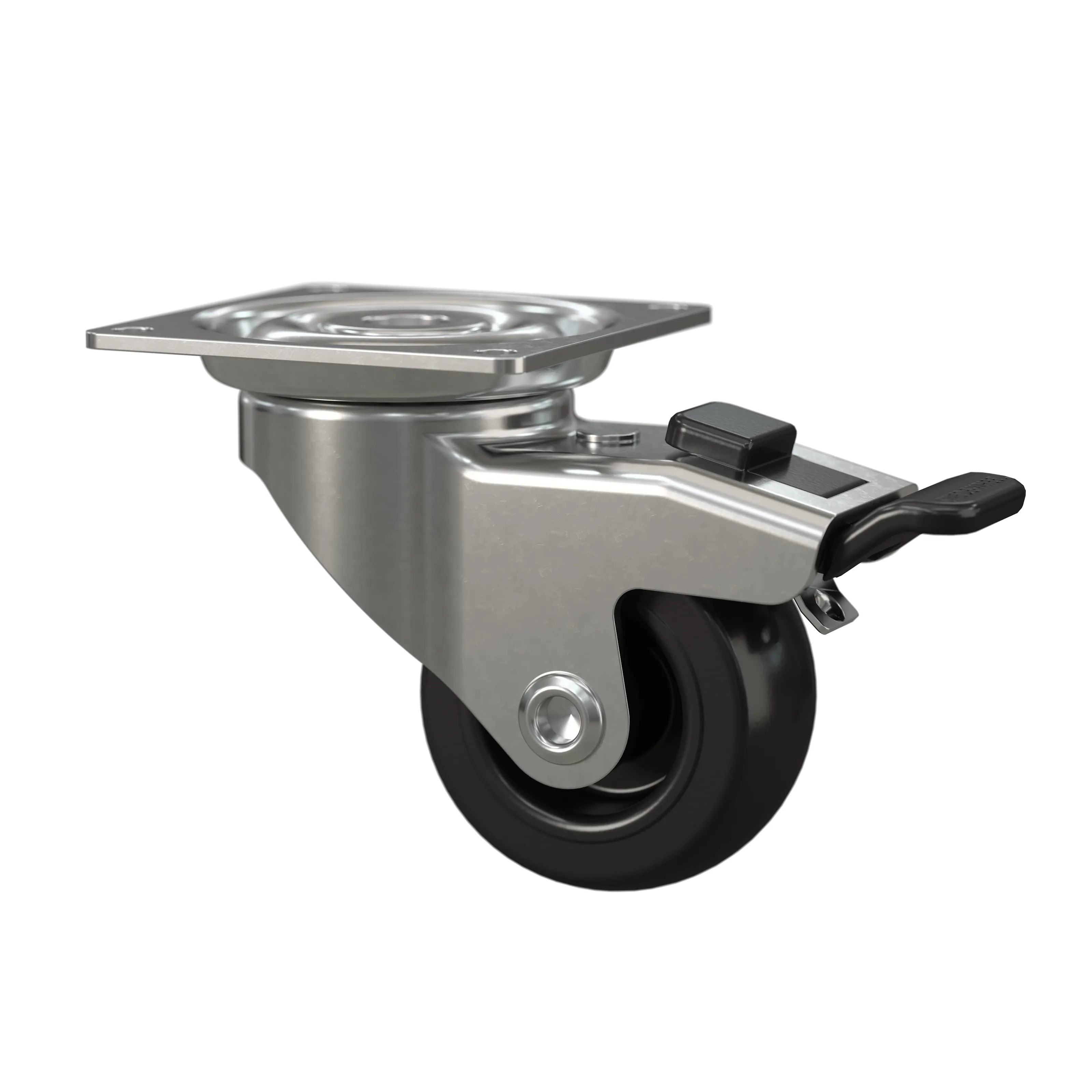 Wheel with stopper and mounting plate - String Furniture